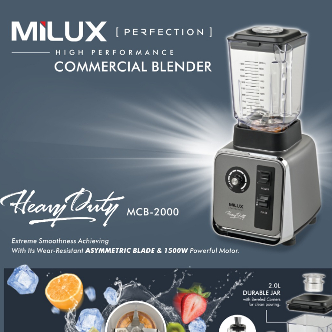 Milux Heavy Duty Powerful Blender MCB-2000 | Shopee Malaysia