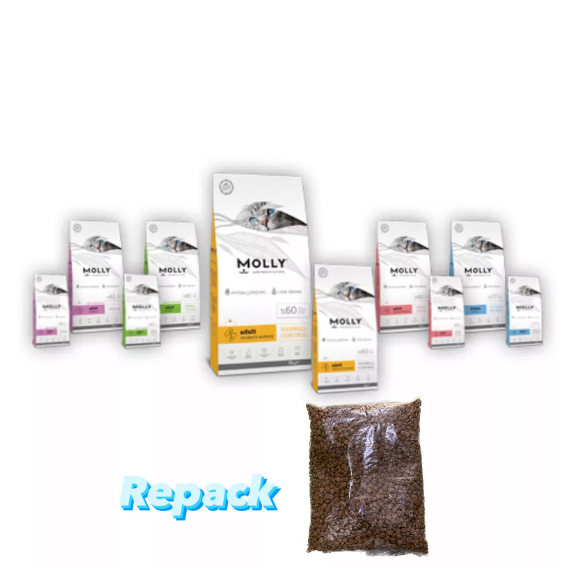 MOLLY SUPER PREMIUM CAT FOOD REPACK 500G/1kg +/- | Shopee Malaysia