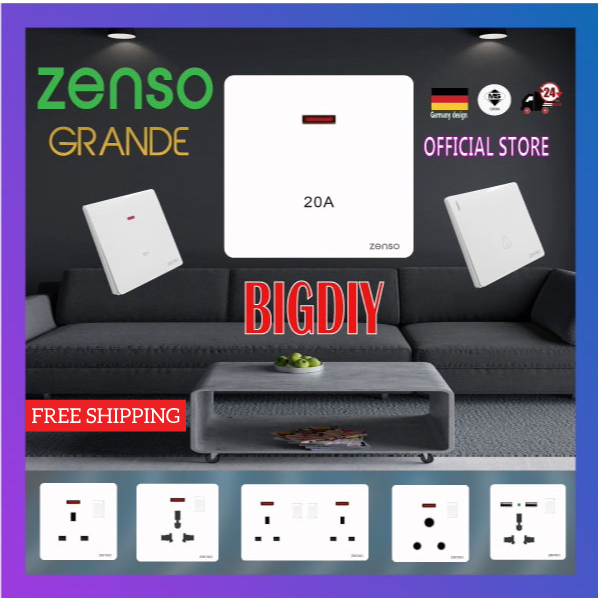 Zenso Grande Switches & Socket - White Color #13asocket #multiplesocket ...