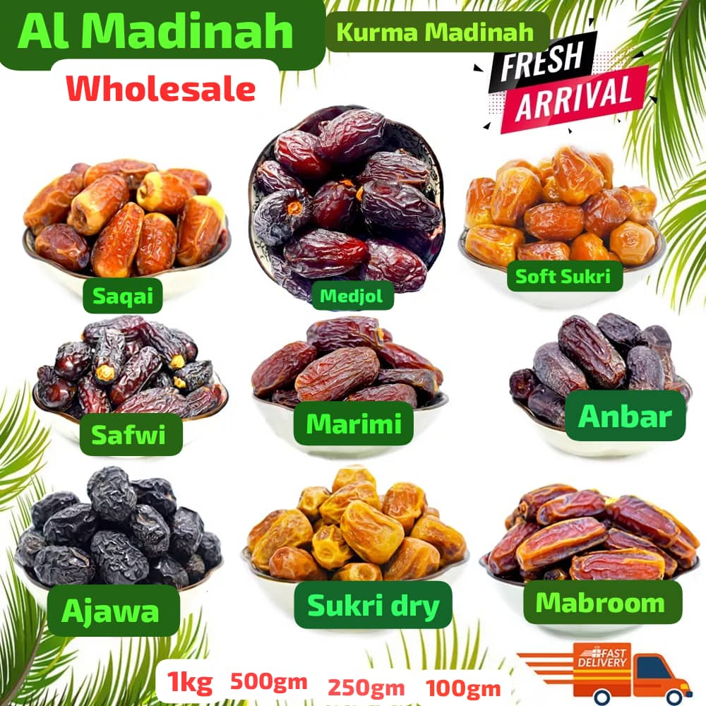 Kurma Ajwa/Safawi/Madjoul/Mabroom/Tangkai/Maryami/Sukkari/Rutab ...