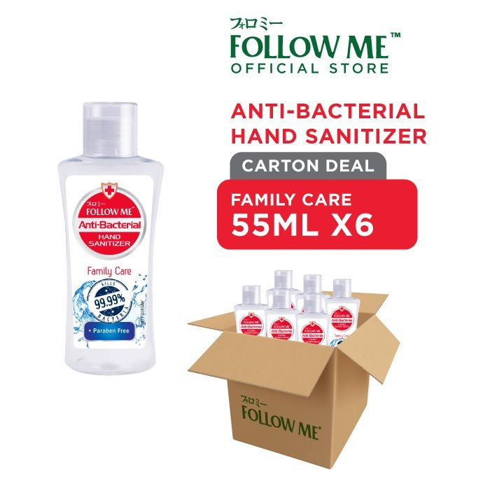 [Carton Deal] Follow Me Anti-Bacterial Hand Sanitizer 55ml x6 (Family ...