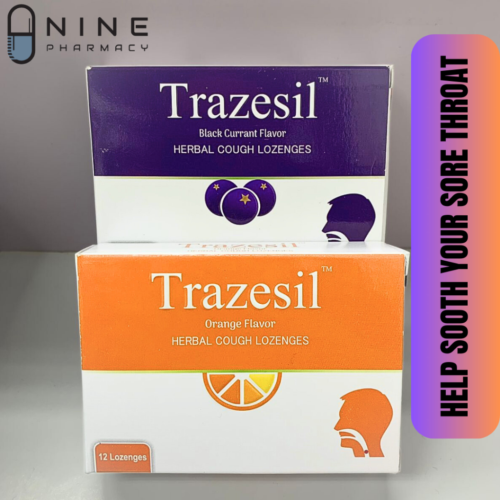 TRAZESIL HERBAL COUGH LOZENGES 12'S (BLACKCURRANT/ORANGE) | Shopee Malaysia