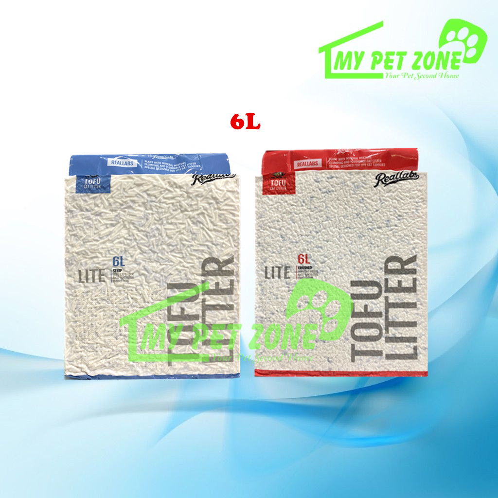 Reallabs Real Litter Lite (Strip / Crushed) Tofu Clumping Flushable Cat ...