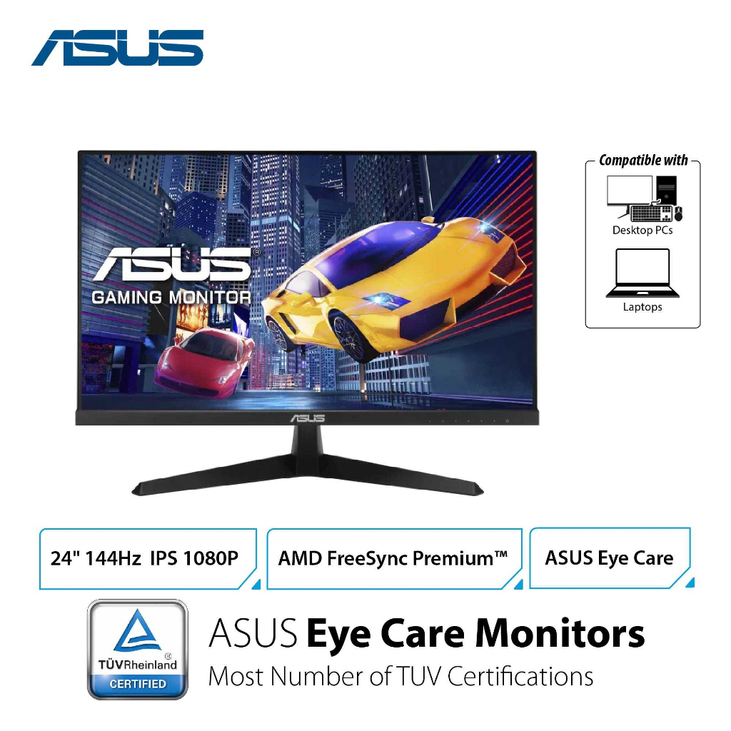 ASUS VY249HGE 23.8" EYE CARE GAMING MONITOR ( 23.8" IPS FHD / 1MS ...