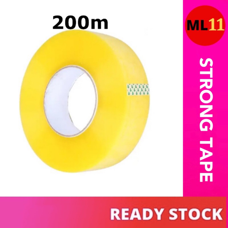 (200M) Super Thick High Quality Adhesive Transparent Cellophane Tape ...