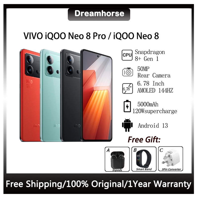 VIVO IQOO NEO 8 Pro/VIVO IQOO NEO 8/ Dimensity 9200+ Chipset / New In Sealed/ 120W Fast Charge ...