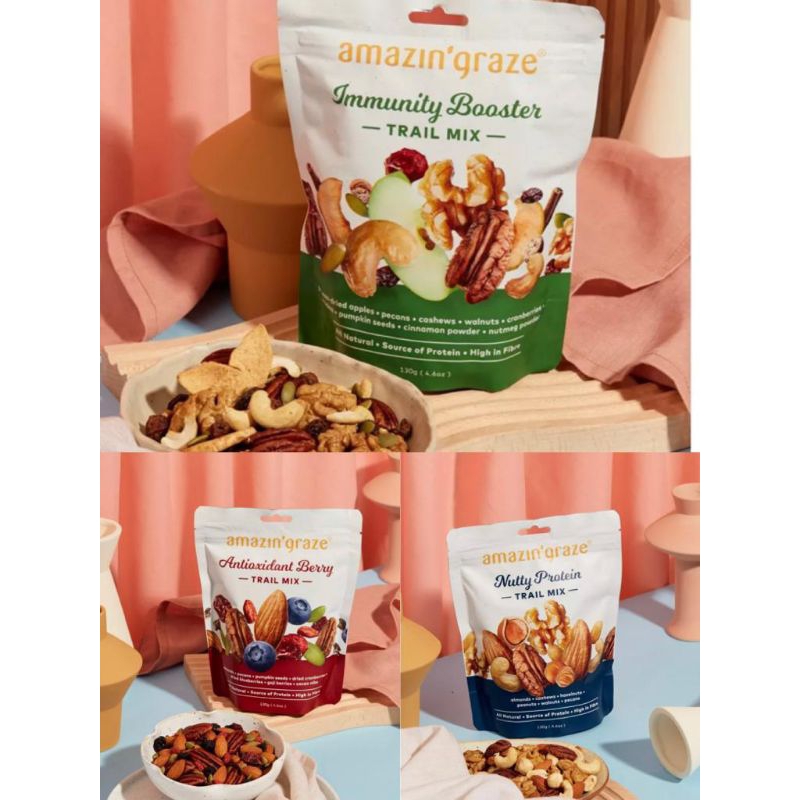 Amazin' Graze Trail Mix No Salt & Sugar (45g/130g) - Halal Certified ...