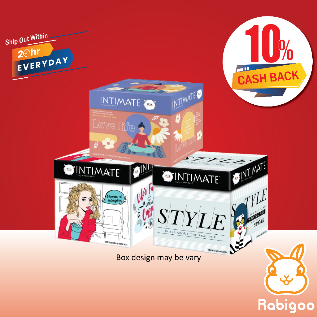 [CASHBACK 10%] Intimate Regular Box Unscented Pantyliner 60's/100’s ...