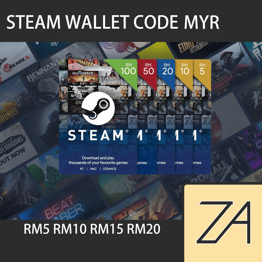 [ZA] Steam Wallet Code MYR | RM5 RM10 RM15 RM20 | Shopee Malaysia