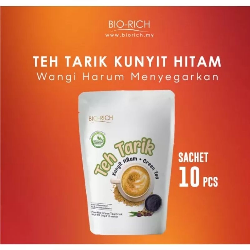 Bio-Rich Teh Tarik Kunyit Hitam+Green Tea 10sX20g | Shopee Malaysia