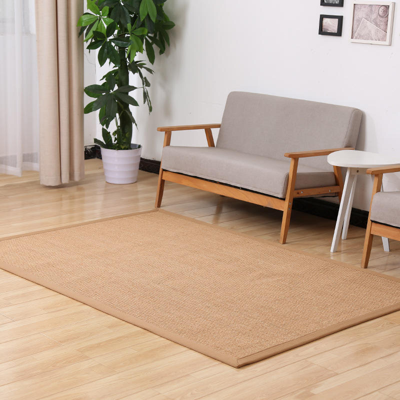 Japanese Design jute carpet, flatwoven, natural, small fresh linen ...