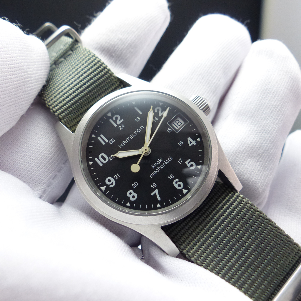 Hamilton Khaki Military manual wind ETA 2804-2 000094 33mm big crown ...