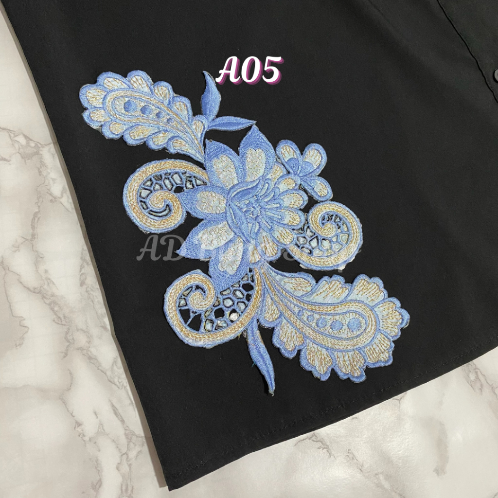 Bunga Sulam Tampal Embroidery Flower Patch Hotfix Iron On Aksesori ...