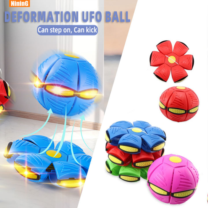 Magic Flying Saucer Ball UFO Flat Throw Disc Ball Toy Outdoor lato lato ...