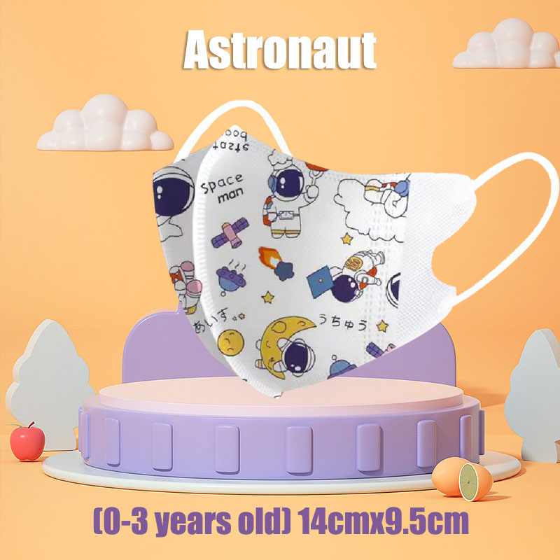 50pcs 3D / KF94 / KN95 Kids Cartoon Disposable Face Mask Baby Mask ...