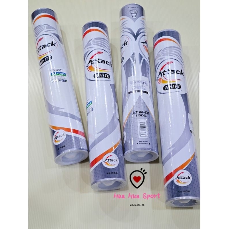 Attack White Badminton Shuttlecocks (New Brand developed by Yonex ...