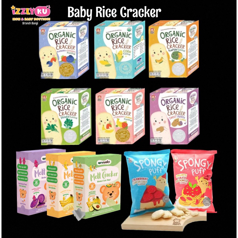Baby Rice Cracker Apple Monkey Natufoodies melt in mouth baby 6m ...