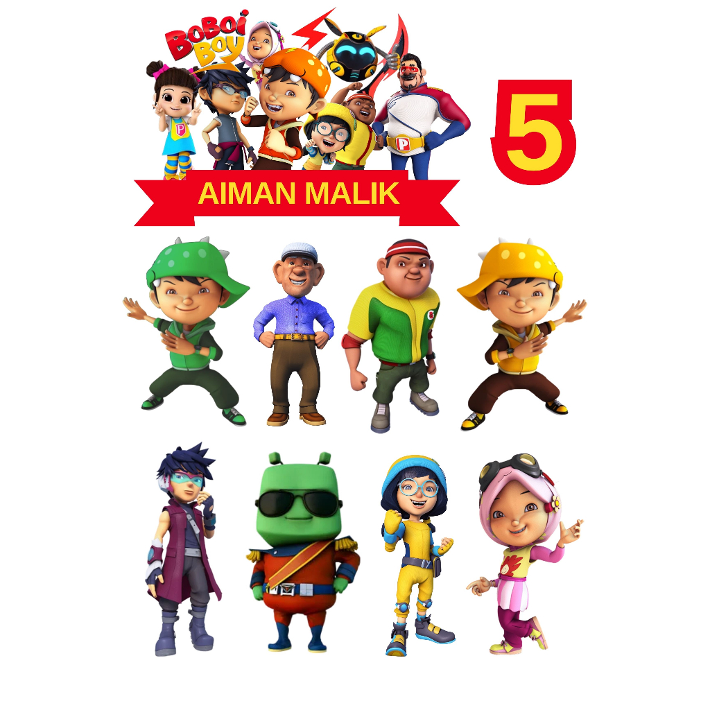Boboiboy Custom Topper Birthday Cake | Shopee Malaysia