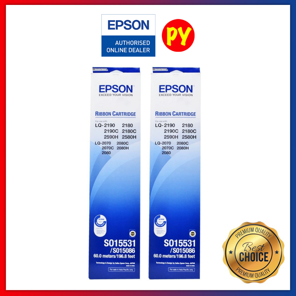 Epson S015531/S015086 Original Ribbon Cartridge - LQ 2170 LQ 2190 LQ ...
