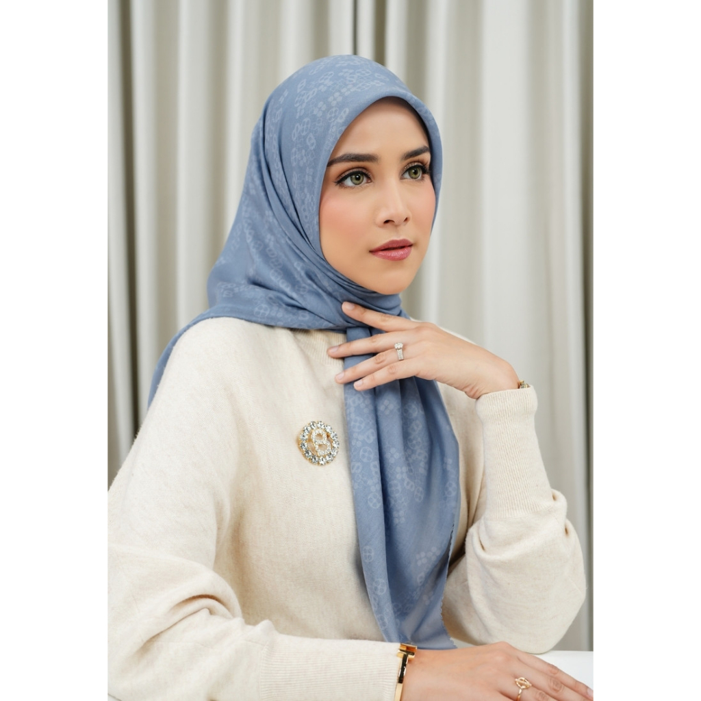Buttonscarves Monogram Scramble Voile Square XL | Shopee Malaysia