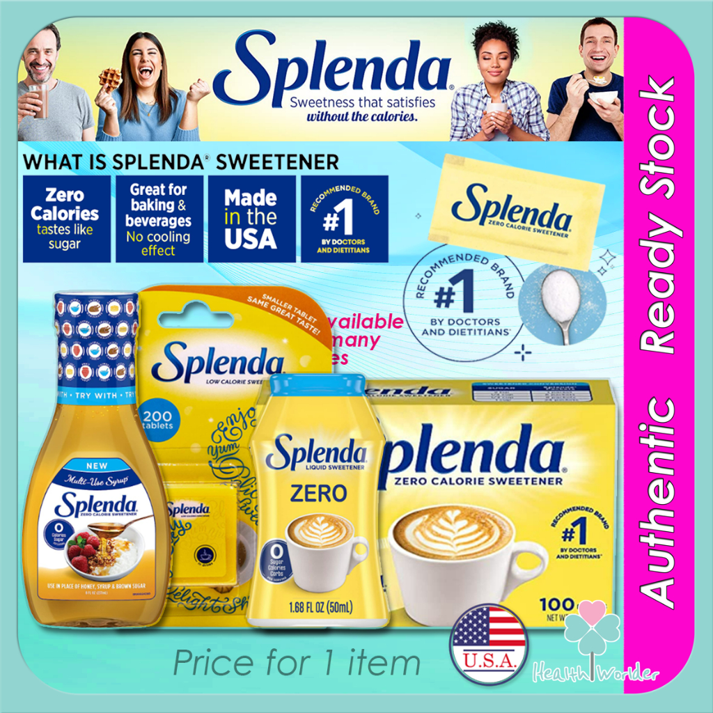 USA Version_ SPLENDA No Calorie Sweetener Single-Serve Packet 100 l 500 ...