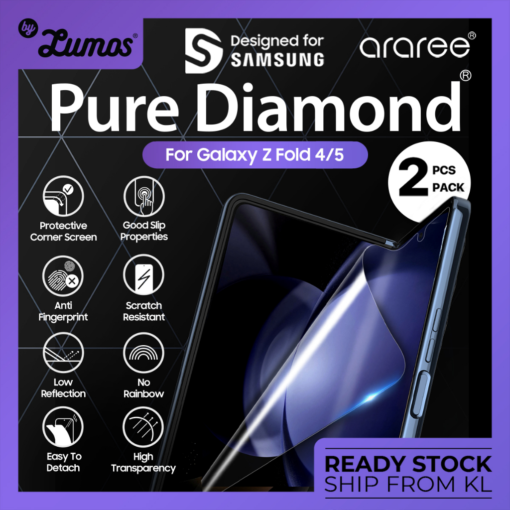 Araree Samsung Galaxy Z Fold 4/Galaxy Z Fold 5 PURE DIAMOND Screen ...