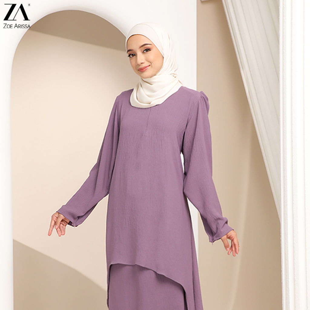 ZOE ARISSA BAJU KURUNG NURSING FRIENDLY CEY CREPE RAYA HAJI 2025 ...