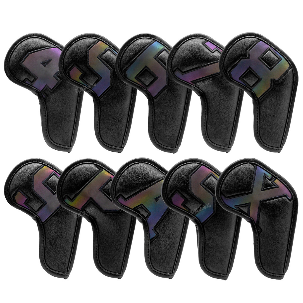 🇲🇾 READY STOCK 🇲🇾Colorful Golf Iron Headcovers PU Large Number (10pcs ...