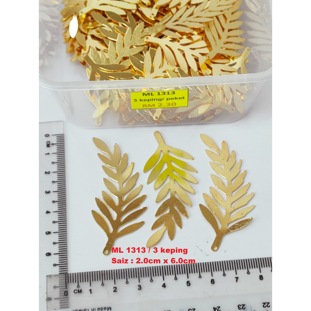 Kepingan besi emas bercorak kerawang untuk sanggul melintang | Shopee ...