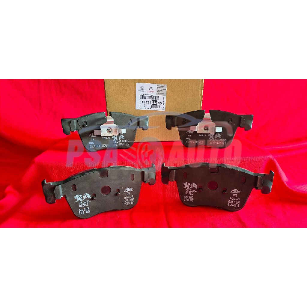 Front Brake Pads 1623162380 For Peugeot 308/T9 3008/P84E/T9 5008/P87E ...