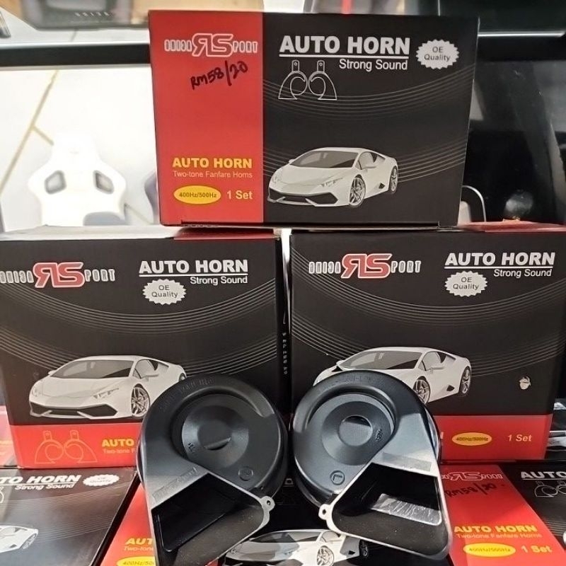 RS 12V Universal Two Tone Car Horn Snail Horn Trumpet Dual Tone ...