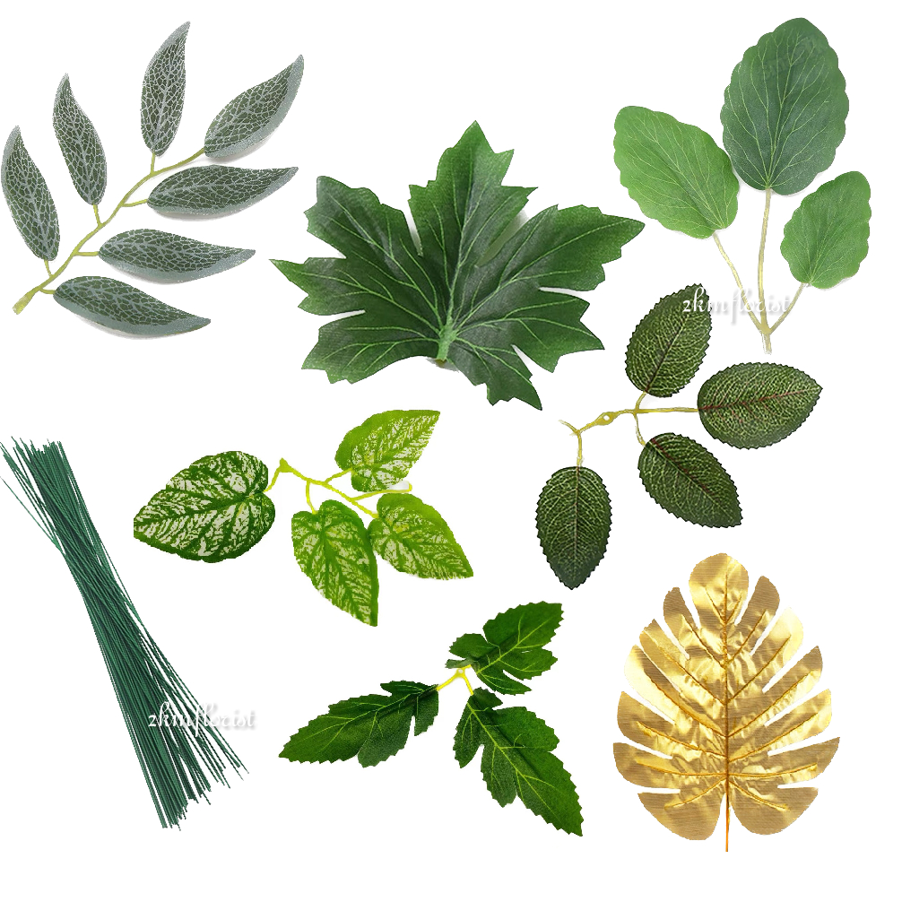 (4PCS) SINGLE LEAF Artificial Flower Stem Bunga Batang Willow Rose ...