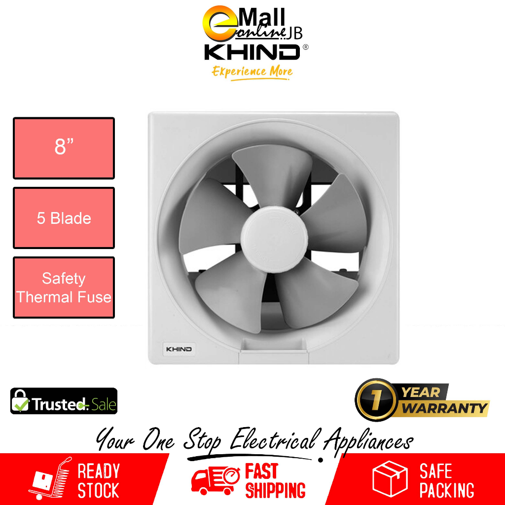 KHIND CEILING WALL Exhaust Ventilation Fan EF8001 (8") | EF1001 (10 ...