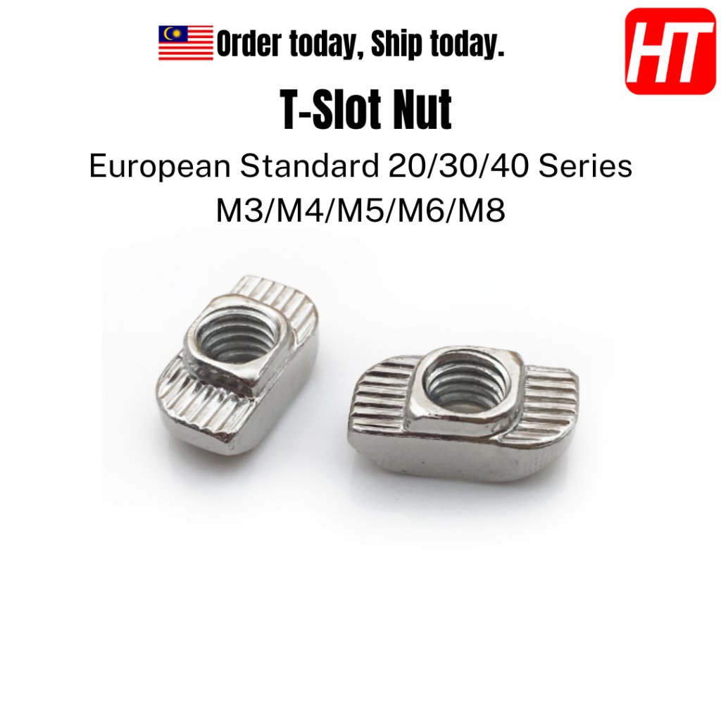 T-Nut T Slot Nut Hammer Head Rhombus Nut For Aluminum Profile 20 30 40 Series | Shopee Malaysia
