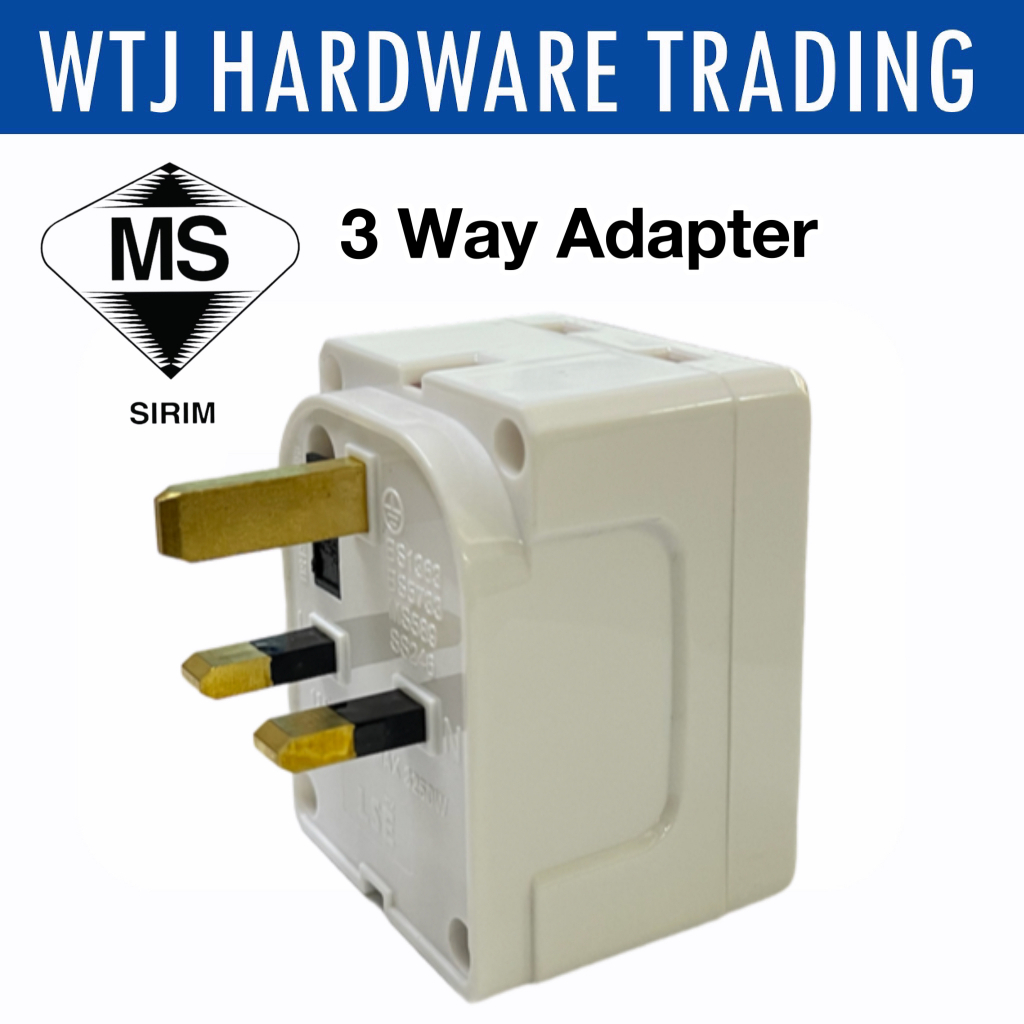 Sirim Lse 13a 3 Way Adaptor Multi Way Adaptor C W Neon Sirim 3