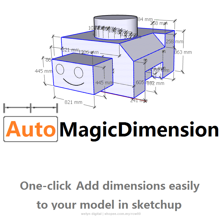 SketchUp | Plugins | Tutorial 2025 Auto magic dimensions - Add ...