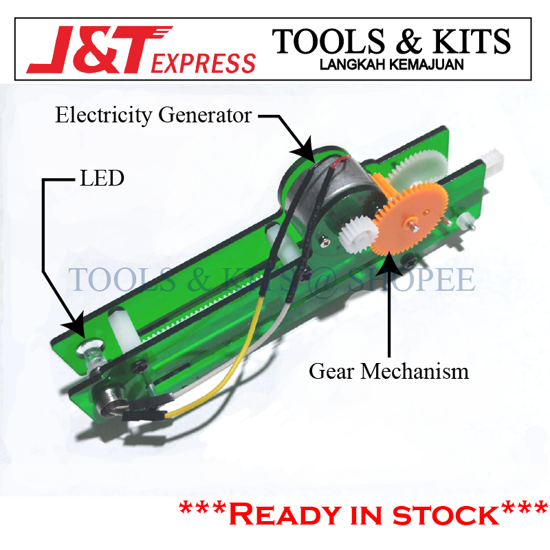 Simple Electricity Generator using Gear Mechanism with White LED ...