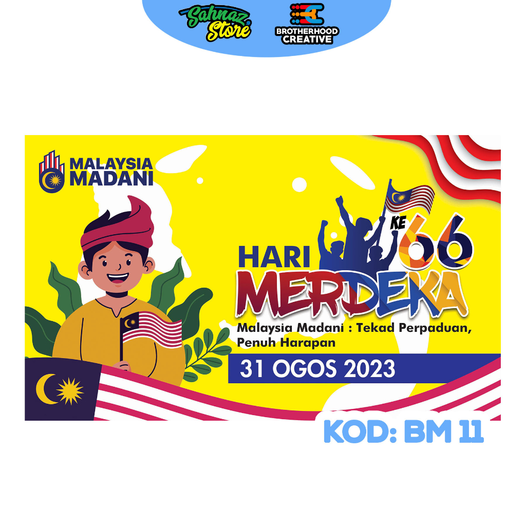 Banner merdeka malaysia madani 2023 - 66tahun merdeka | Shopee Malaysia