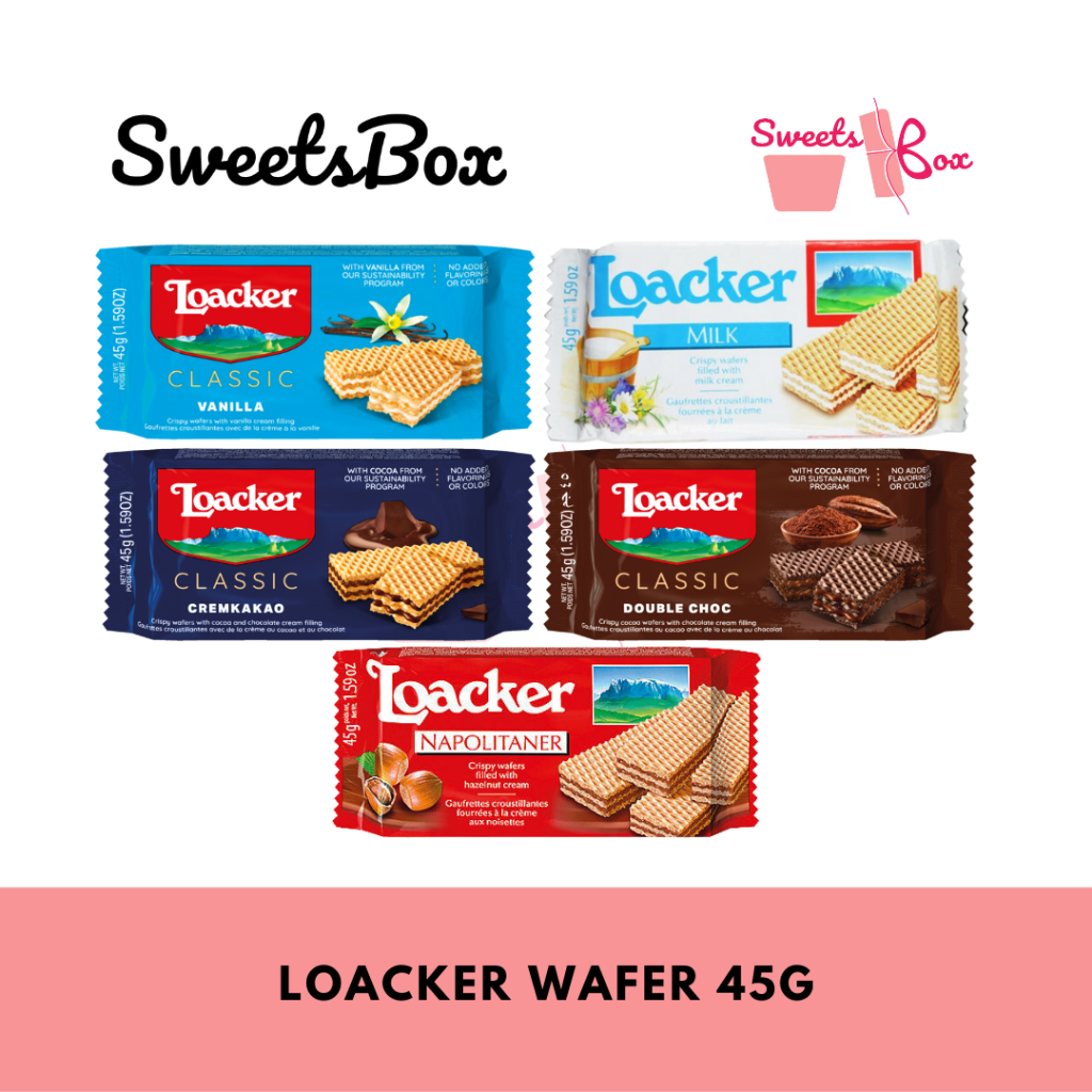 Sweetsbox | Loacker Classic Wafer 45g (Napolitaner / Cremkakao / Milk ...