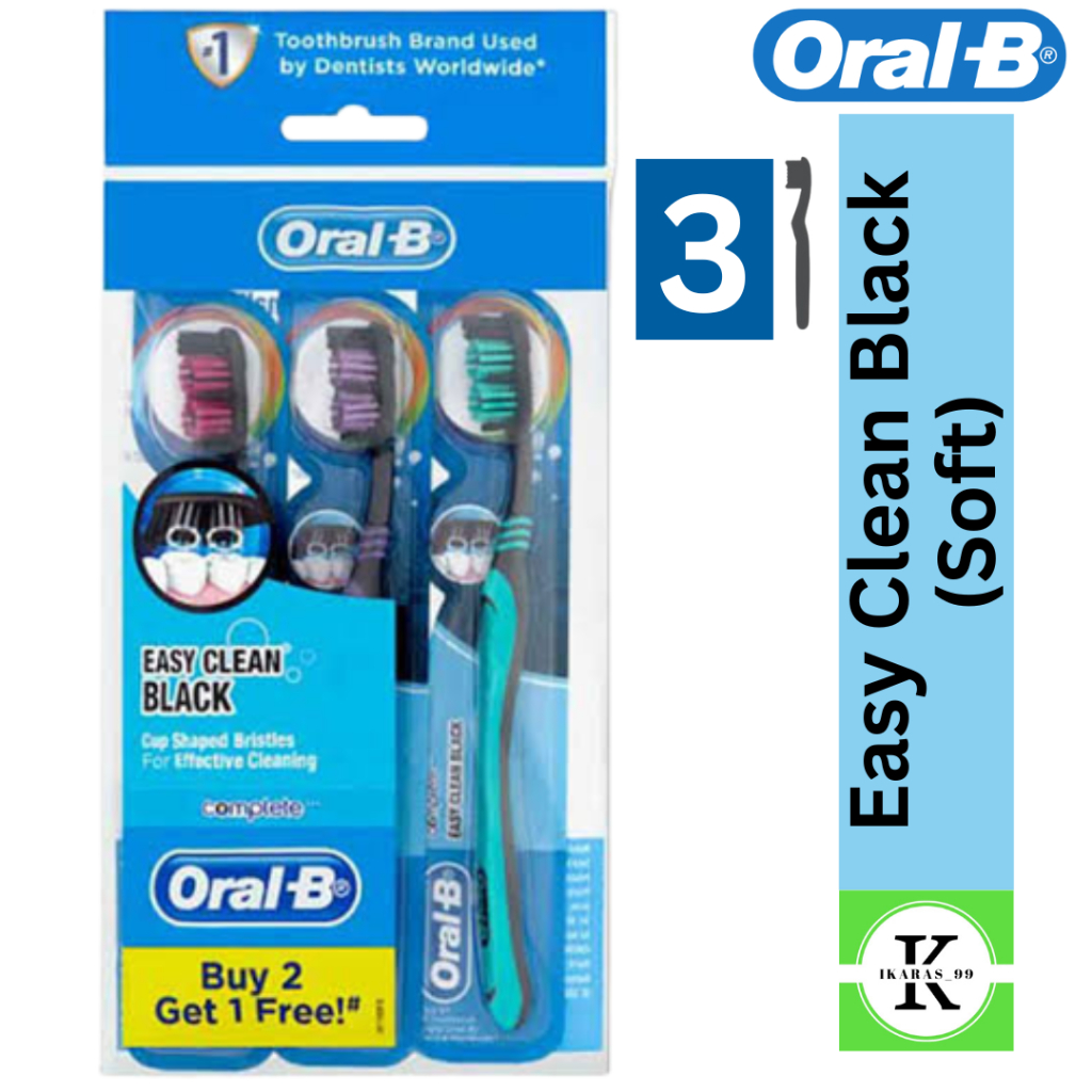 Oral-B Complete Easy Clean Black (Soft) 3's | Shopee Malaysia