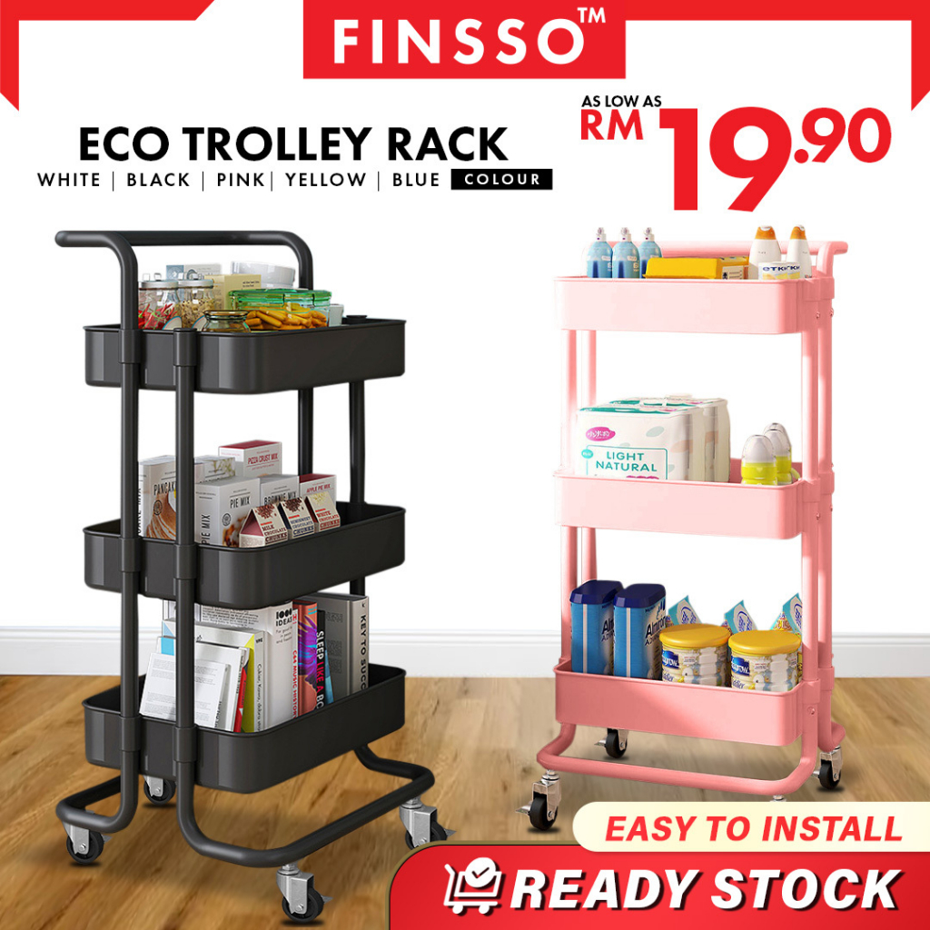 Finsso: Eco Multifunction Trolley Rack / Shelves Home Kitchen Rack Book ...