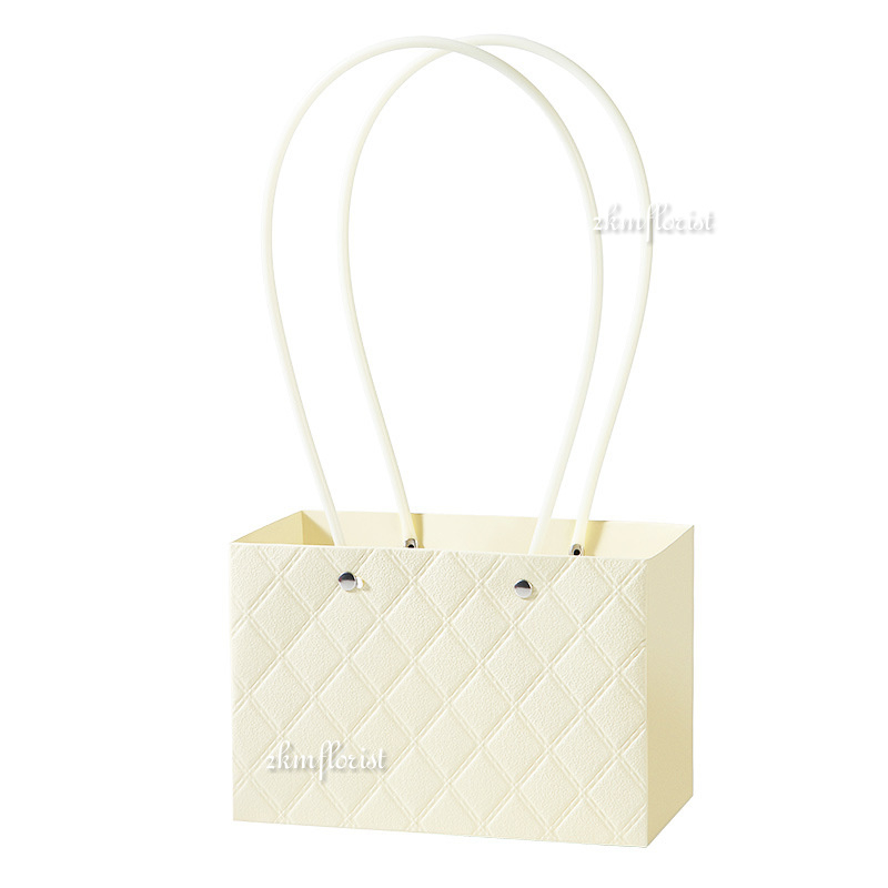 MACAROON TOTE BAG Rectangular Shaped Flower Paper Chain Handle Doorgift ...