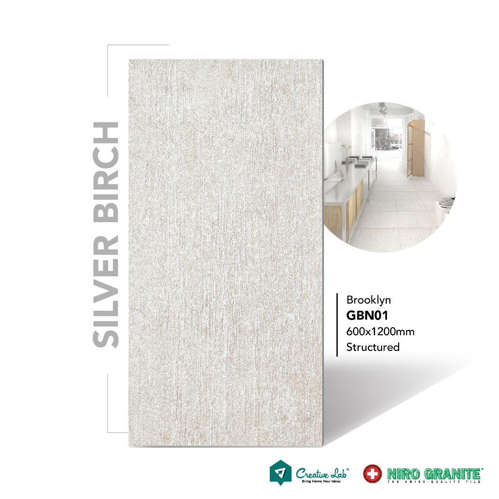 NIRO GRANITE TILES GBN01 BROOKLYN 600x1200mm | 2pcs per carton | Shopee ...