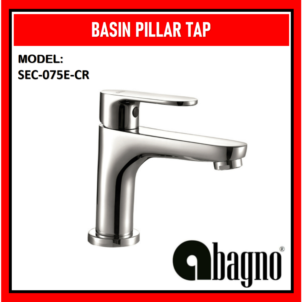 ABAGNO SEC-075E-CR SOLID BRASS BASIN PILLAR TAP COLD WATER ONLY PAIP ...