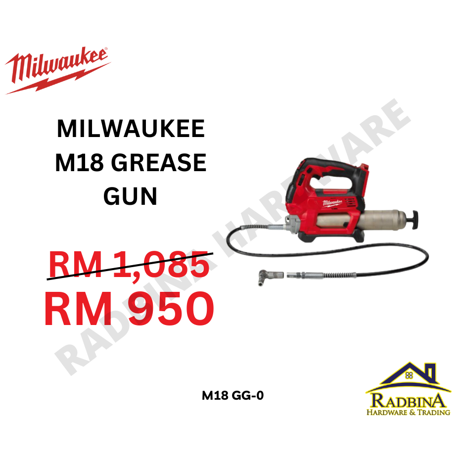 [LAST STOCK] Milwaukee M18 Grease Gun - M18 GG (Bare tools) | Shopee Malaysia