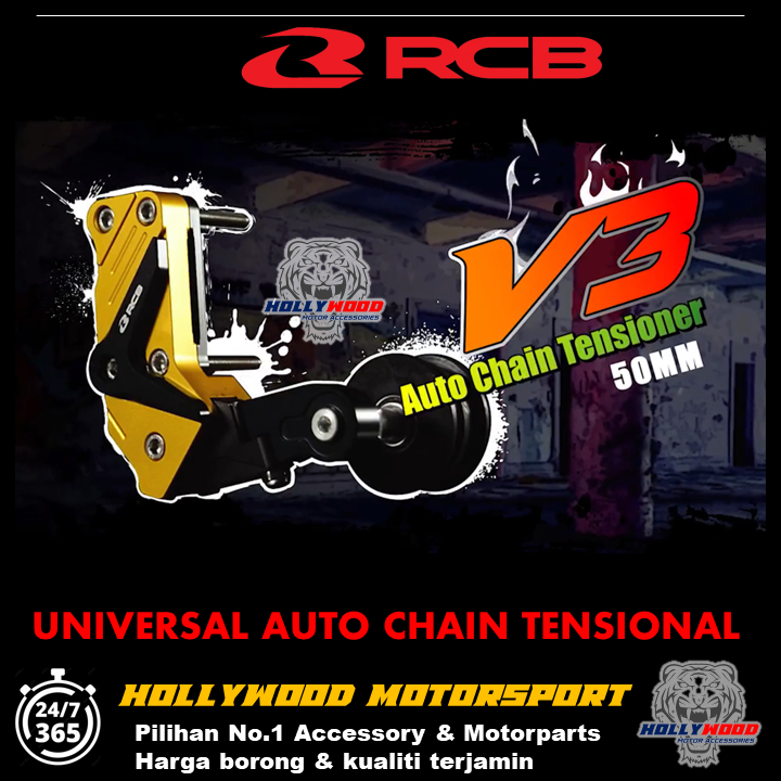 RCB AUTO CHAIN TENSIONAL Y15 Y16 LC135 LAGENDA 115ZR 125ZR PENEGANG RANTAI MOTOSIKAL 50MM RACING ...