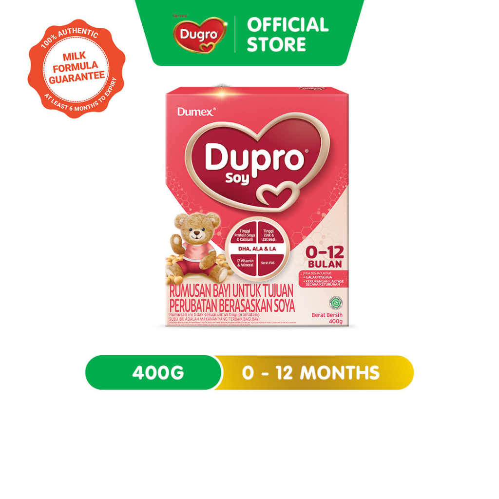 Dumex Dupro Soy Tailored Nutrition Milk Formula 0-12 months (400g ...