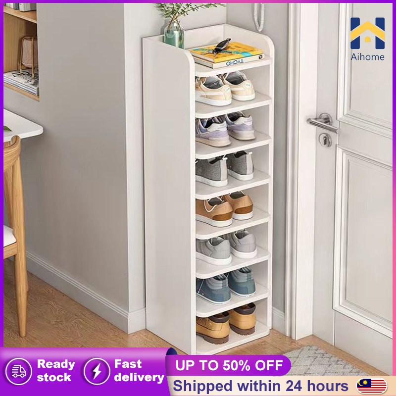 【aihome】Multi-layer Narrow Shoe Rack Shoe Cabinet Space Saving Shoe ...