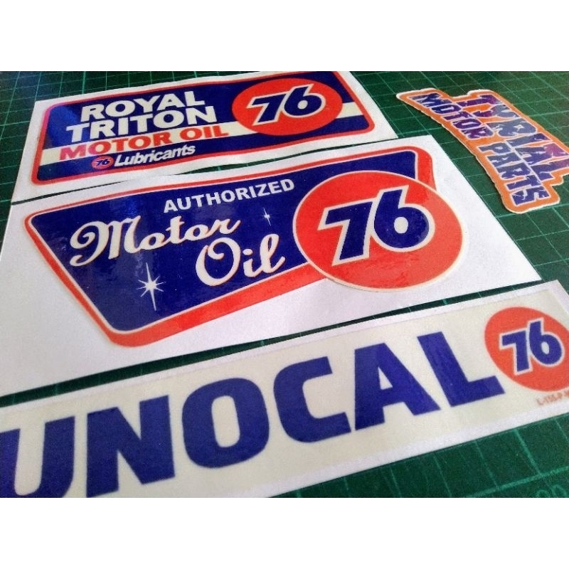 STICKERS 76 AUTHORIZED MOTOR OIL STICKER 76 UNION PRINT LAMINATED ...