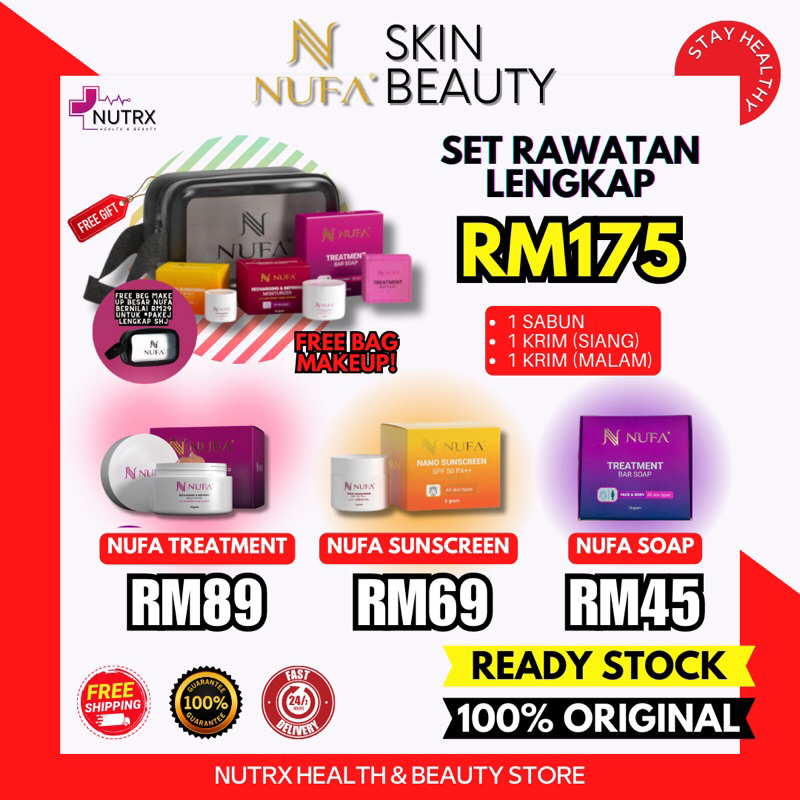 NUFA KRIM JERAGAT MOISTURIZER TREATMENT CREAM | SABUN NUFA | NUFA NANO ...